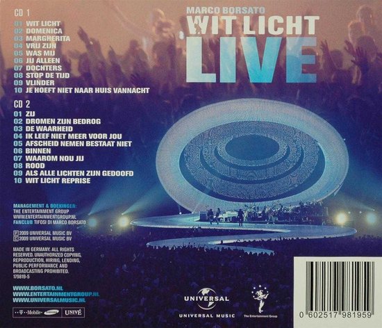 Wit Licht Live, Marco Borsato | CD (album) | Muziek | bol.com