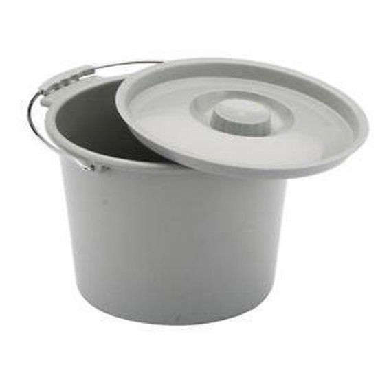 Toiletemmer grijs inclusief deksel | bol