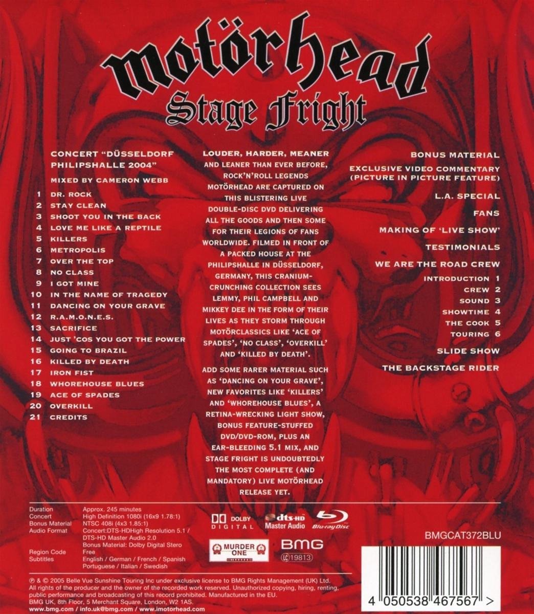 Stage Fright, Motorhead | Muziek | bol