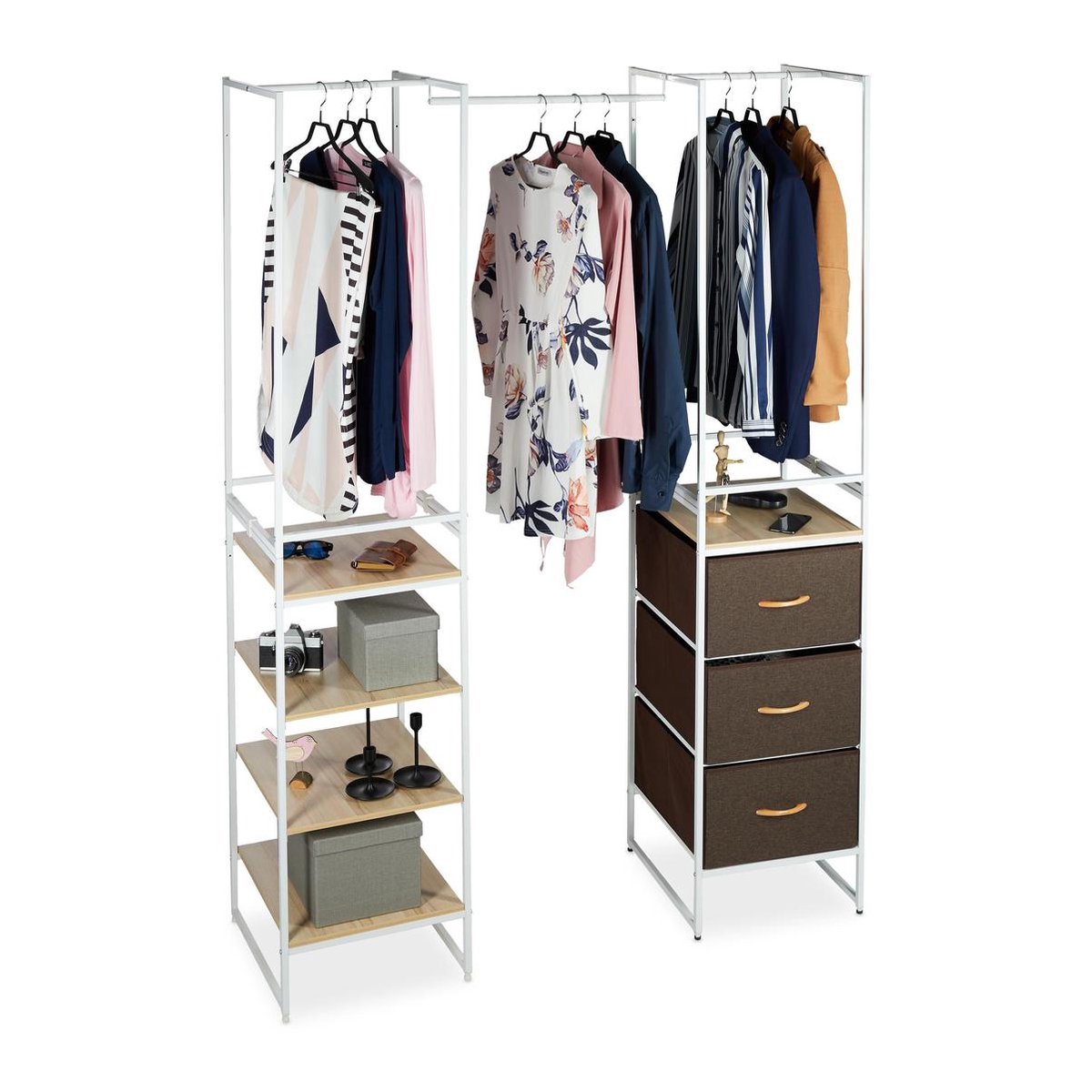 système de garde-robe relaxdays - système de garde-robe - portemanteau ...