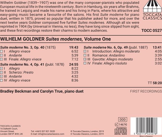 Bradley Beckman & Carolyn True - Wilhelm Goldner: Suites Modernes ...