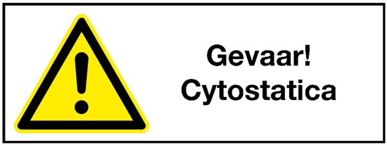 Gevaar, cytostatica sticker 150 x 50 mm | bol