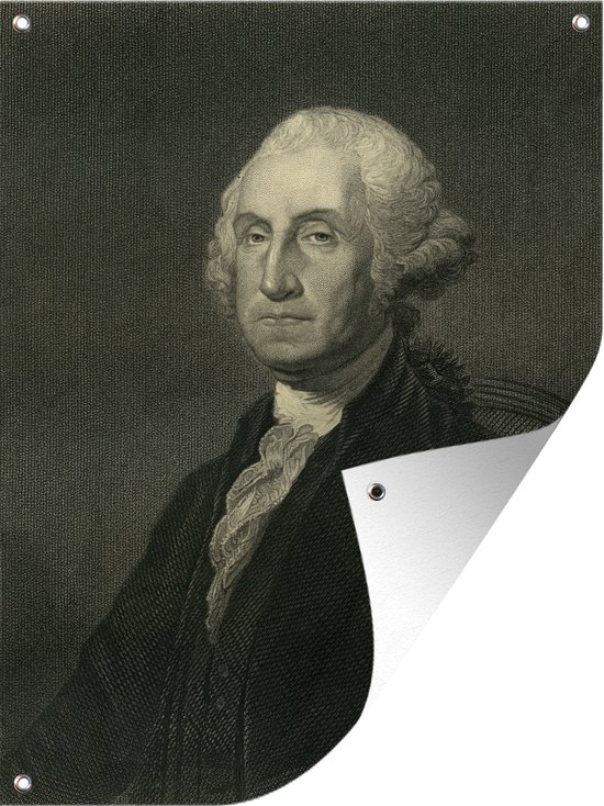 Muurdecoratie buiten Een portret van George Washington - 120x160 cm ...
