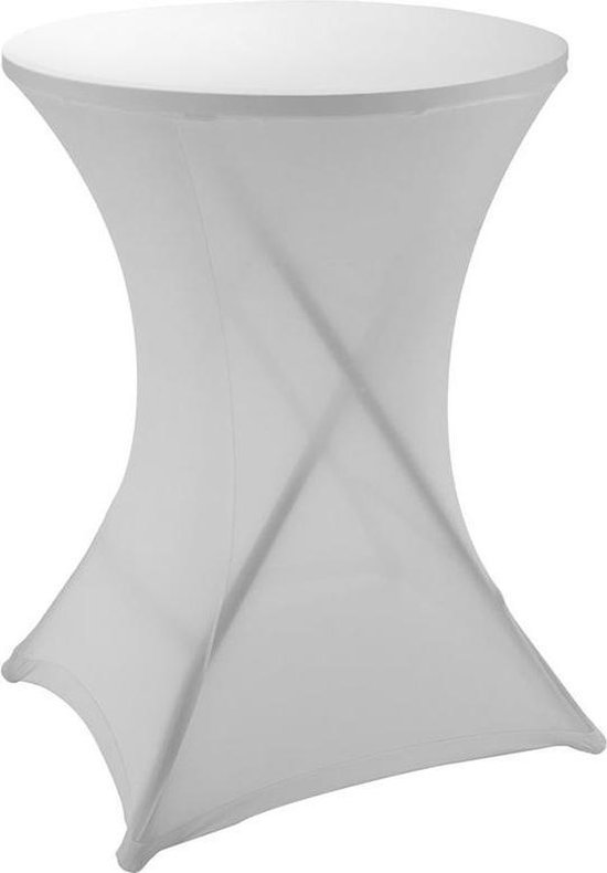 Statafelrok - stretch wit - Ø80 x 110cm | bol.com