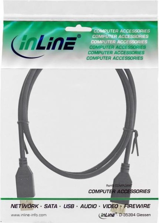 InLine USB naar USB verlengkabel - USB2.0 - 5 meter | bol
