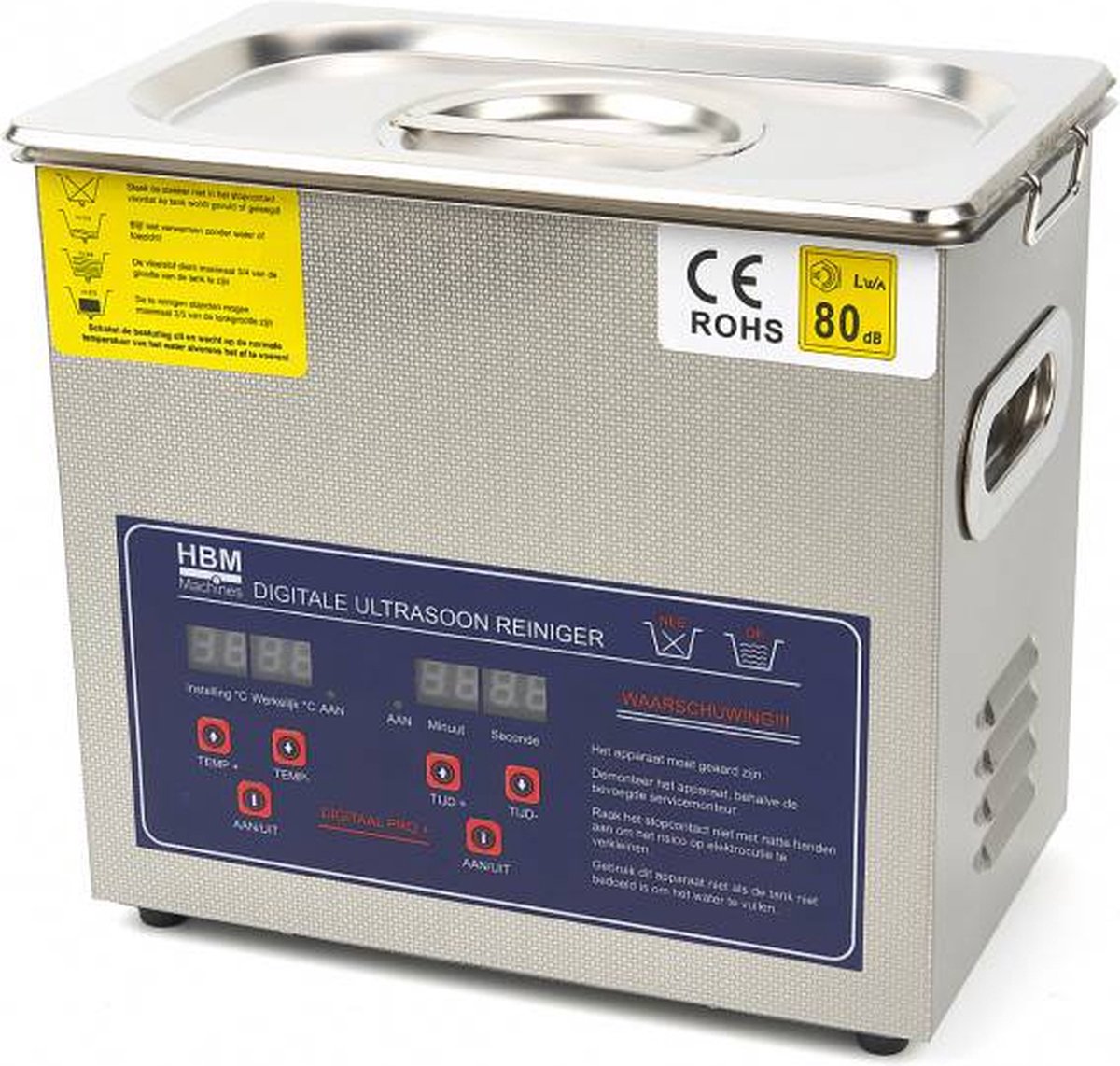HBM 3,2 Liter Professionele Ultrasoon Reiniger 120 Watt. | bol