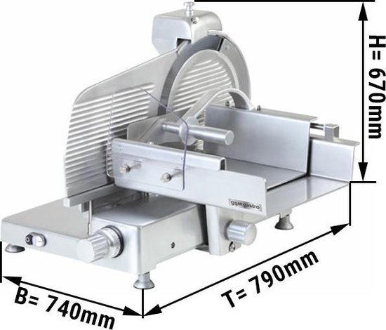 Snijmachine - 370 Watt - Snijschijf: Ø 370 mm | GGM Gastro | bol