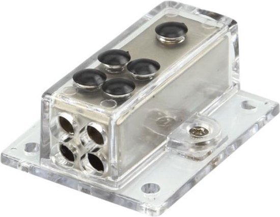 Power distribution block (silver) 1x20 mm² in / 4x10 mm² out | bol