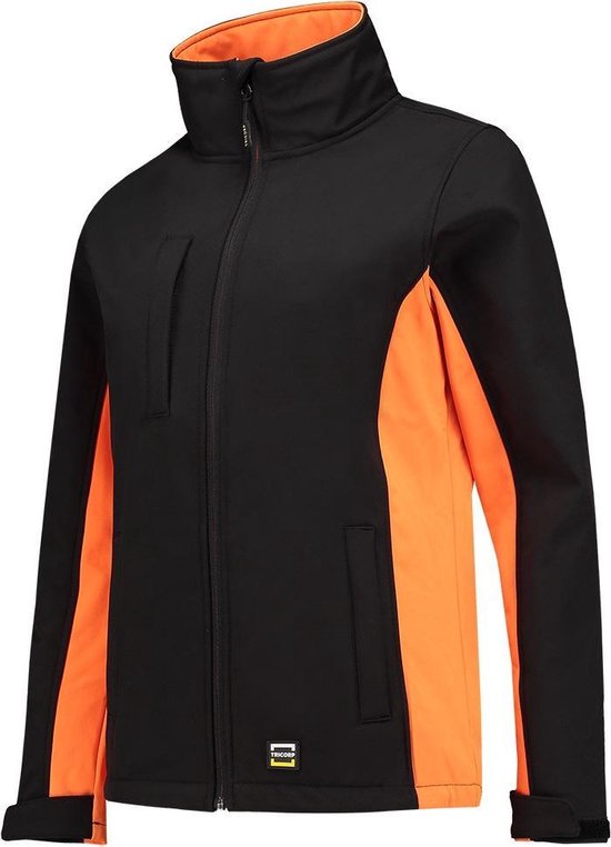 Tricorp 402008 Softshell Bicolor Dames - Vrouwen - Zwart/Oranje - XL | bol