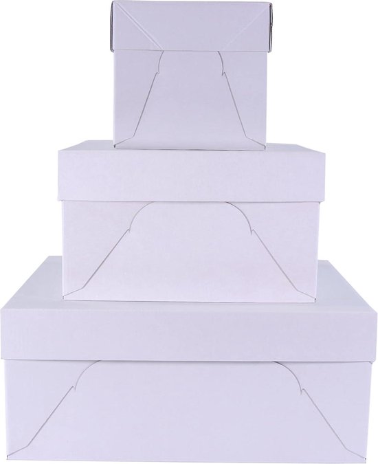 Vierkante Cake Box 40 cm/16 inch Set van 3 - Bakken Essentials | bol