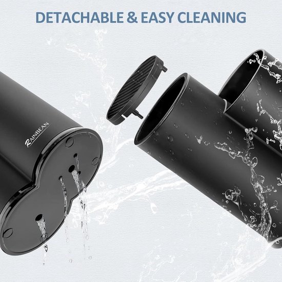 Zwart 2-in-1 rond messenblok en gebruiksvoorwerphouder - afneembaar en ...