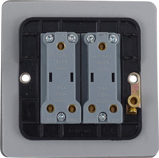 Ultimate Flat Plate 2-weg schakelaar - roestvrij staal - modern design ...