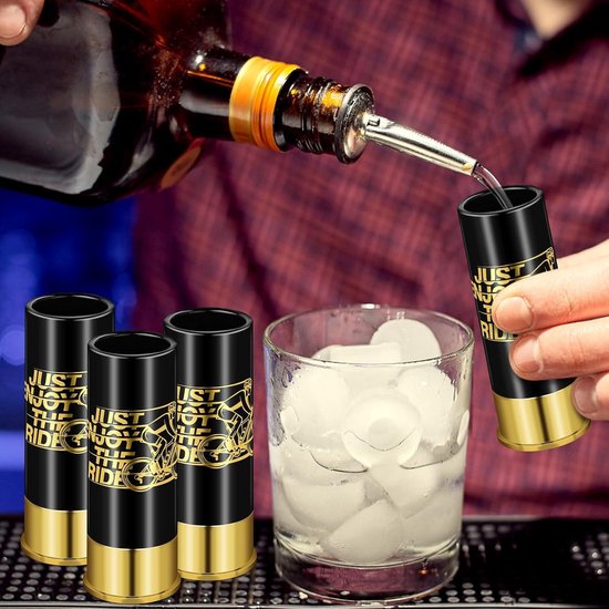 Plastic Shot Brillen Set van 4 - Fiets Thema - voor Mannen en Vrouwen ...