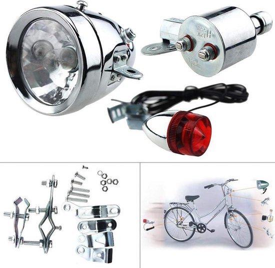 Generator Lamp Set - Mountainbike Verlichting - 12V 6W Koplamp en ...