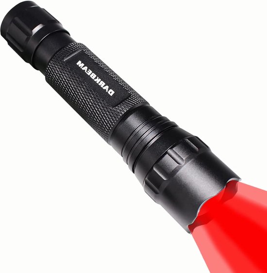 USB Oplaadbare Rood Licht Zaklamp - 500 Lumen - Verstelbare Focus ...