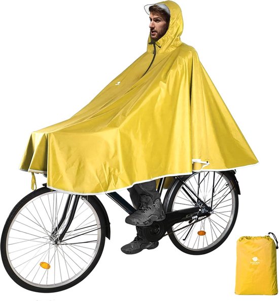 Waterdichte regenponcho - Draagbaar lichte regenjas met capuchon ...