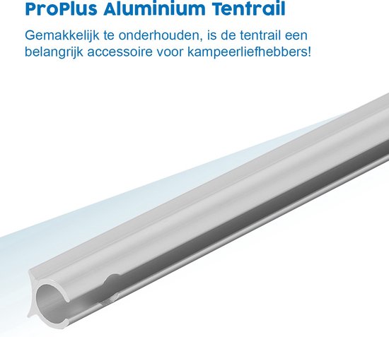 ProPlus Aluminium Tentrail - Ø9 mm x 1,2 m - Luifelrail - Railprofiel ...