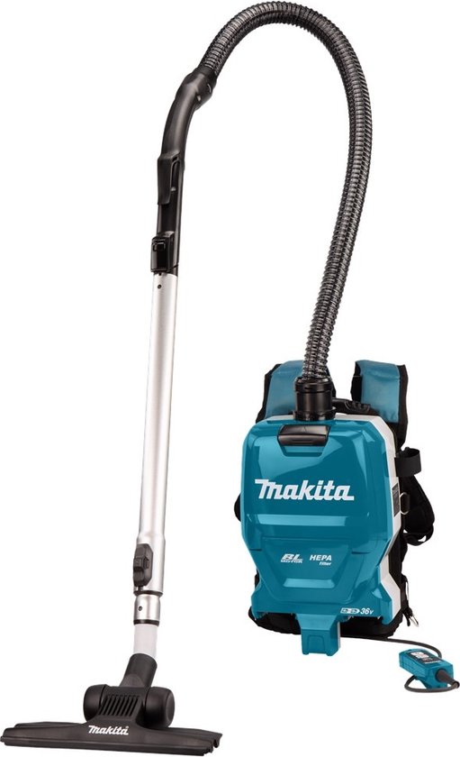 Makita Accu Rugstofzuiger DVC261ZX22 - 2x18V - HEPA-filter - Regelbare ...