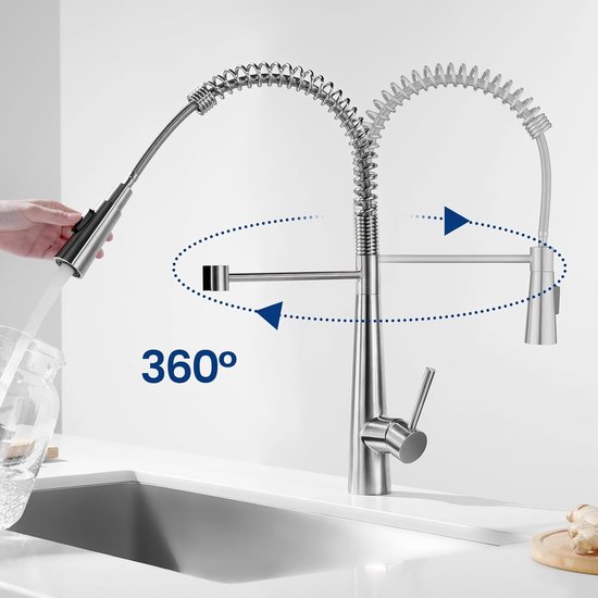 LifeStages® Waterkraan voor de keuken, hoge druk, keukenkraan met naar beneden... | bol