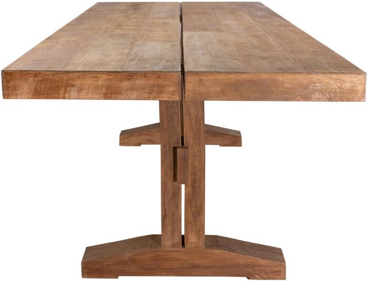 DTP Home Dining table Borgo rectangular,78x250x100 cm, 8 cm top with split, recycled... | bol.com