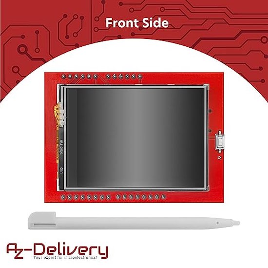 AZDelivery 2.4-inch TFT LCD ILI9341/XPT2046 SPI Touch Screen Shield ...