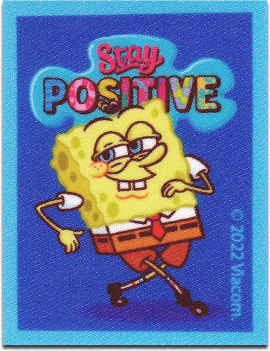 Nickelodeon - SpongeBob SquarePants - Stay Positive - Patch | bol