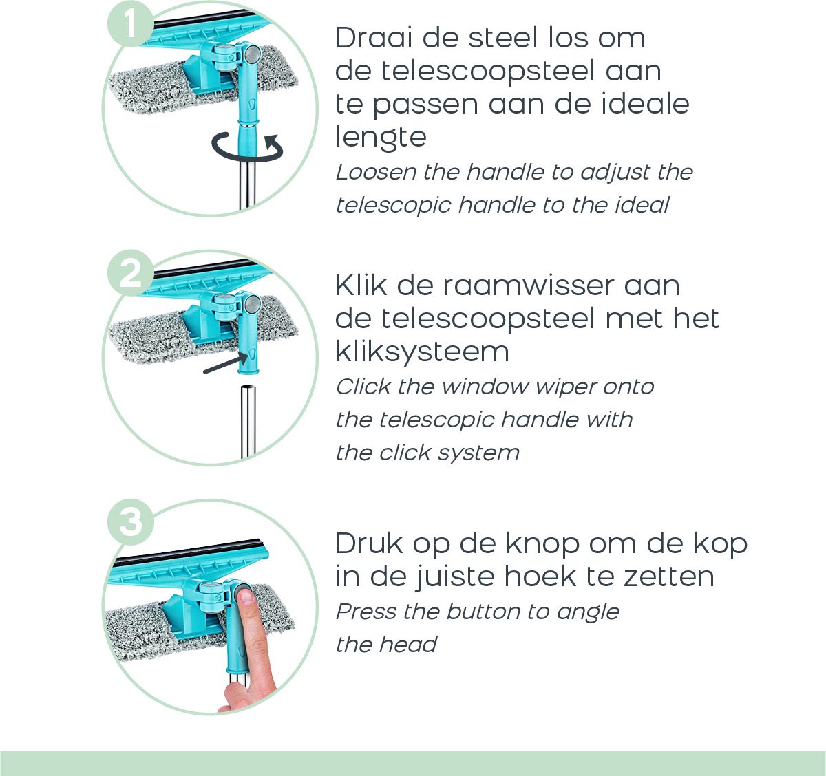 Orange Donkey, Window Cleaner - 2-in-1 Raamwisser - Ramenwasser met ...