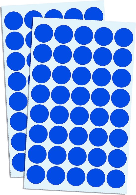 8000 Blauwe Zelfklevende Puntstickers - 20 mm Diameter | bol.com