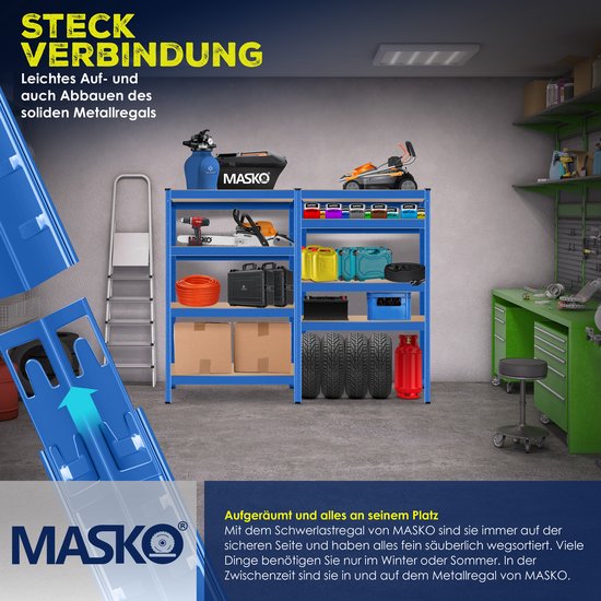 MASKO® Opbergrek / Stellingkasten / Magazijnstelling set van 2 ...
