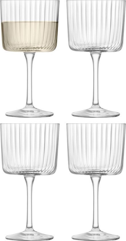 L.S.A. - Gio Line Wijnglas 250 ml Set van 4 Stuks - Glas - Transparant | bol