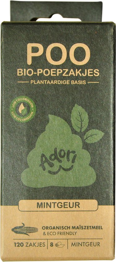 Adori Poo Bio-Poepzakjes - Hondenpoepzakjes - 22x32 cm 8x15 Zakjes ...