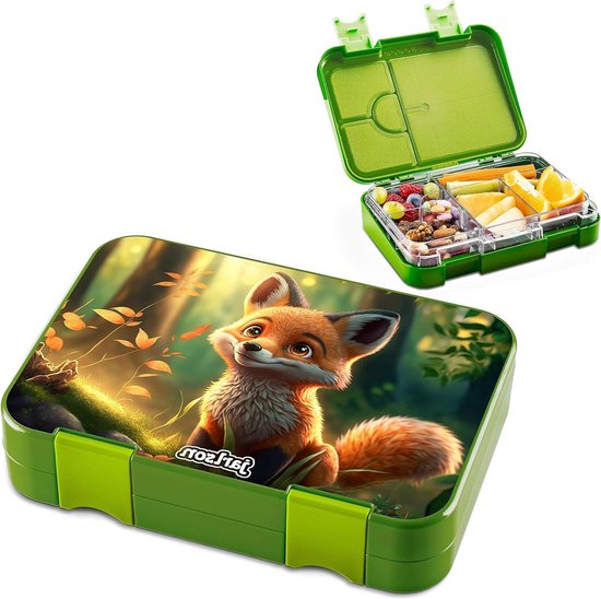 Toni Lunch Box for Children with 6 Compartments - Leak-Proof Bento Box ...