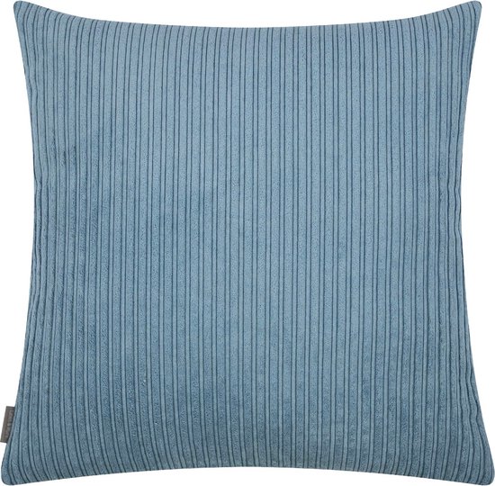 Duke Velvet Rib kussen ijs blauw 45x45cm | bol