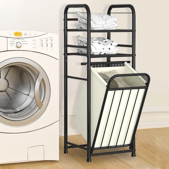 Ophy - Wasmand - wasverzamelaar met 2 planken - wasbox - waszak ...