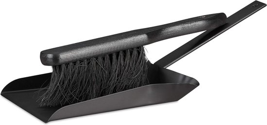 Stoffer en blik 37 cm staal ophanggat binnen buiten set handveger zwart ...