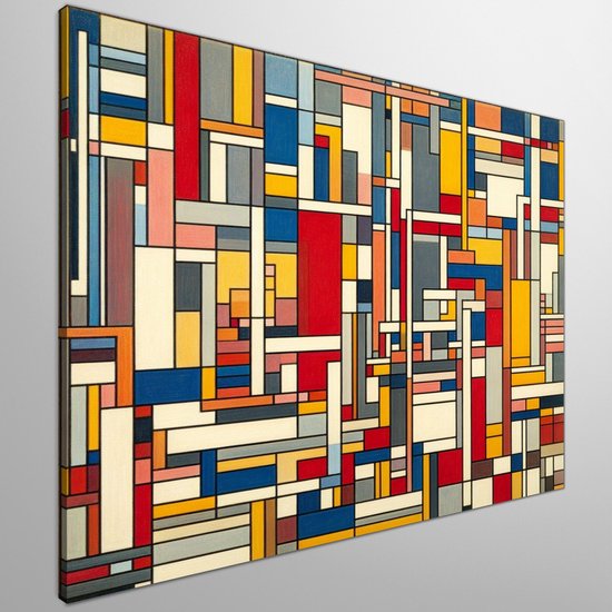 Line art mondriaan schilderij | Abstractie in beweging: een hommage aan ...