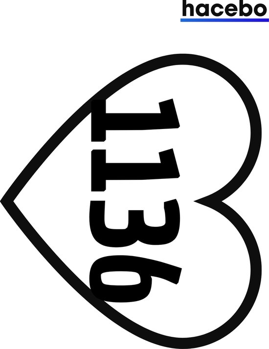 Hart Sticker - 18CM - Container sticker - Cijfer Sticker - 1 Stuks ...