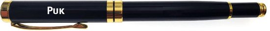 Pen Met Gravering - Luxe Balpen - Met Naam - Puk- Zwart | bol