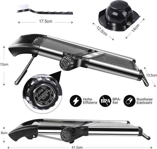 Verstelbare Groentesnijder met V-Lemmet - Professionele Mandoline ...