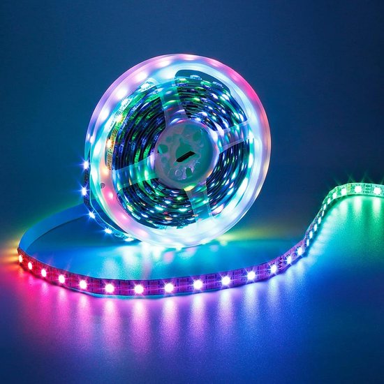 Led Strip 5M 300 Pixels WS2812B SMD5050 Droomkleur Wit PCB Flexibel ...