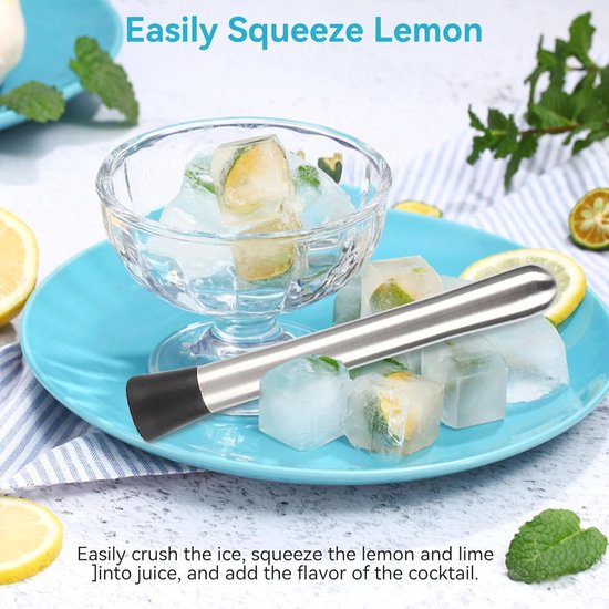 Cocktail stamper set met jigger en menglepel - bar gereedschap voor ...