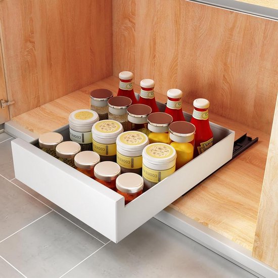 Uittrekbare kast organizer plank - uitschuifbare lade opbergplanken ...