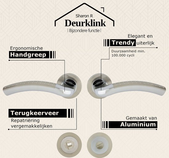 Domino krukgarnituur WC- badkamerset | met ronde rozetten | voor ...