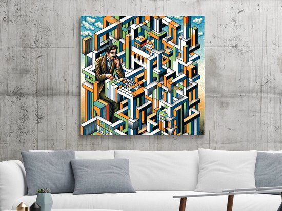 Pixel art escher schilderij | Escheriaanse pixelkunst: een ...