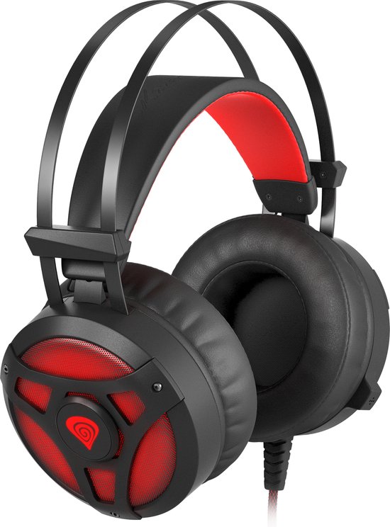 Headphones with Microphone Genesis NEON 360 Red Black | bol