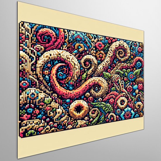 Pixel art relief schilderij | Pixelated expressions in a 3D world of ...