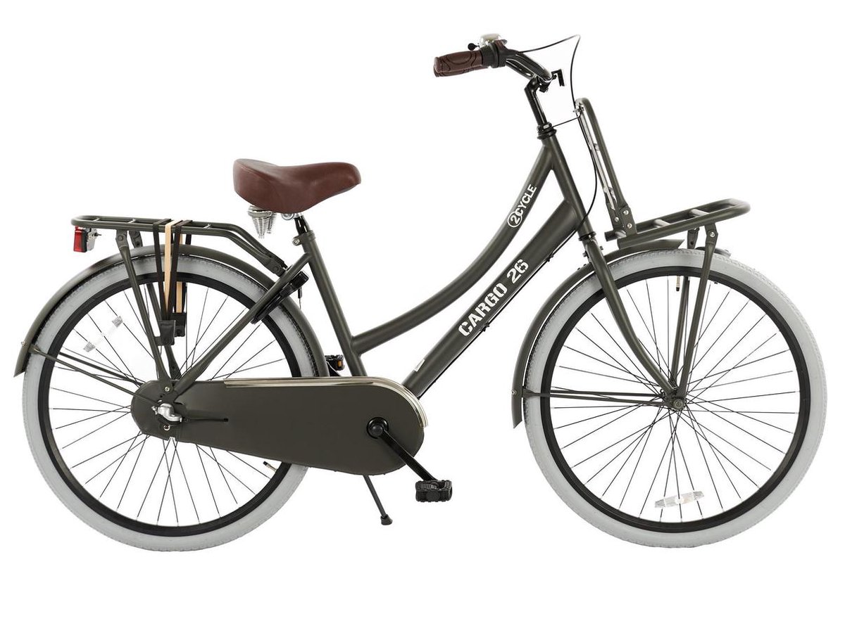 2Cycle Transportfiets - 26 inch - Mat-Grijs - 3-Speed - Meisjesfiets ...