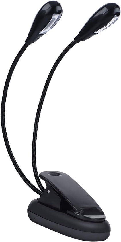 Clip-on LED-lamp - Muziekstandaard licht - Nachtelijk lezen - Dubbel ...