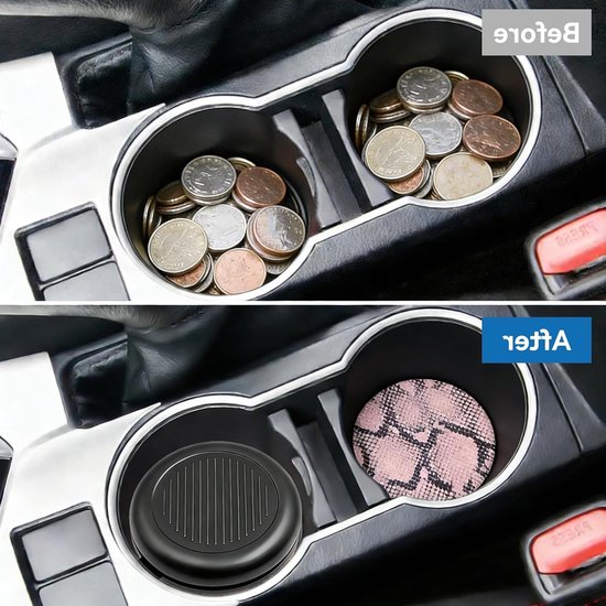 Aluminium Portemonnee met Spiegel en Mini Muntdispenser, Draagbaar met ...