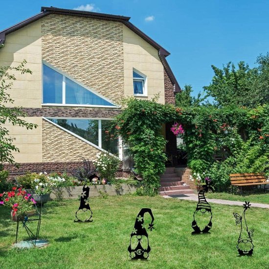 Mrs. Jones Tuinkabouter Silhouet Stalen Staken Staande Kabouter ...